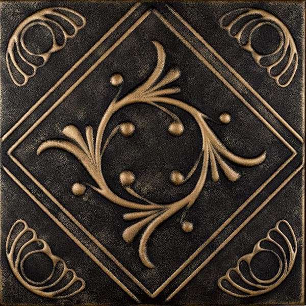 A La Maison Ceilings Diamond Wreath Black Brass 1.6 ft. x 1.6 ft ...