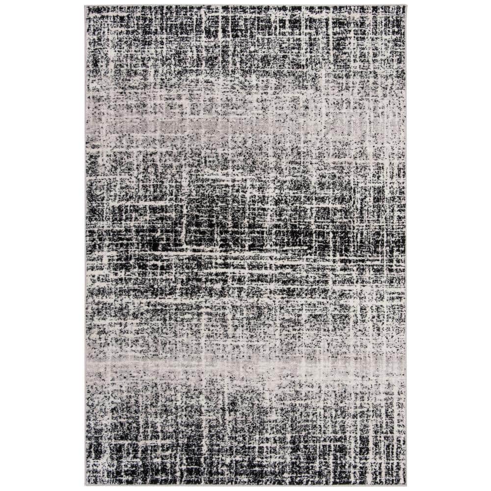 SAFAVIEH Adirondack Ivory/Black 4 ft. x 6 ft. Solid Gradient Area Rug ...
