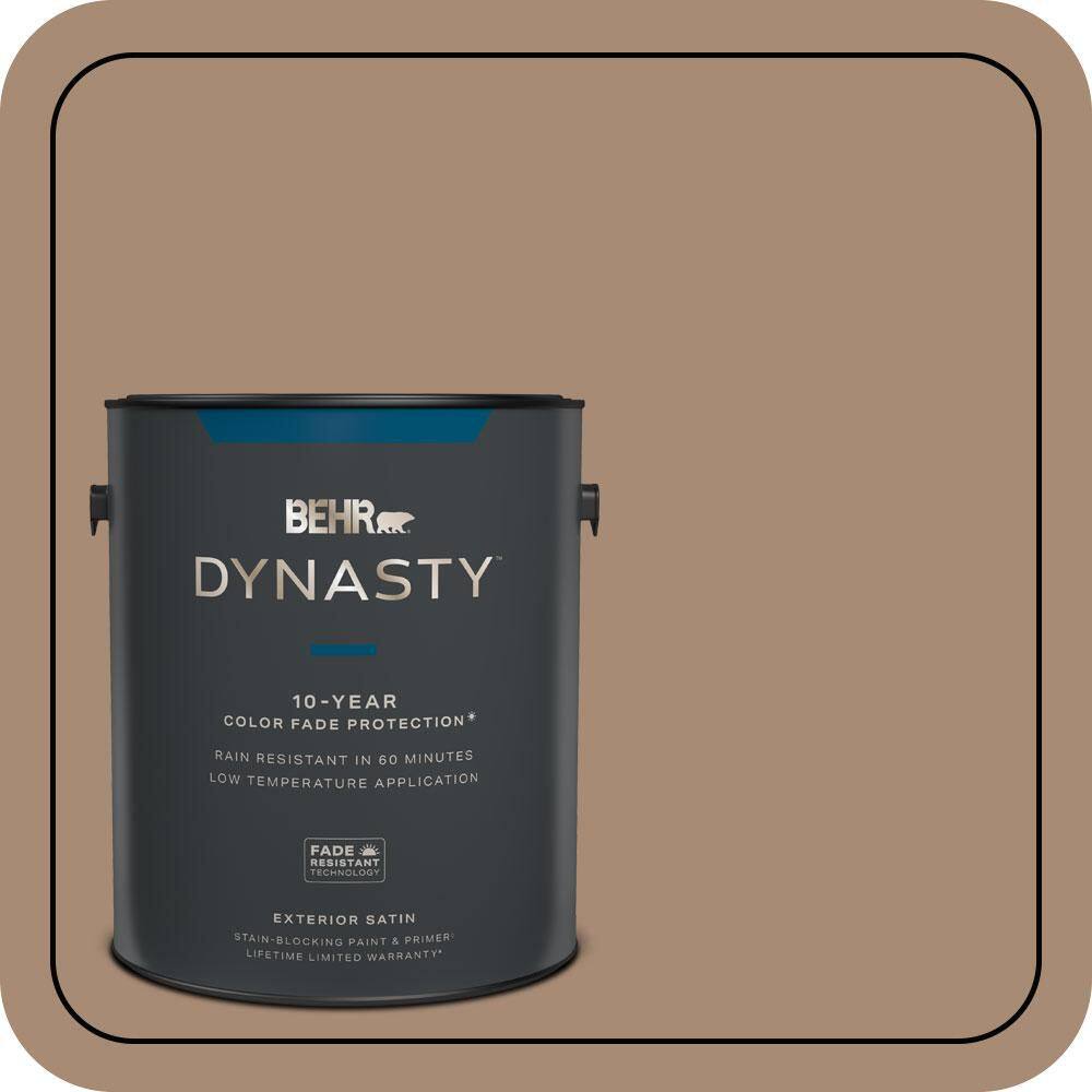 BEHR DYNASTY 1 gal. #N240-5 Rodeo Tan Satin Enamel Exterior Stain ...