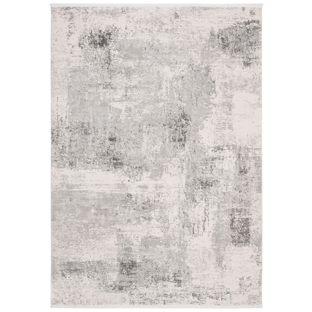 SAFAVIEH Invista Grey/Ivory 5 ft. x 8 ft. Geometric Abstract Area Rug ...
