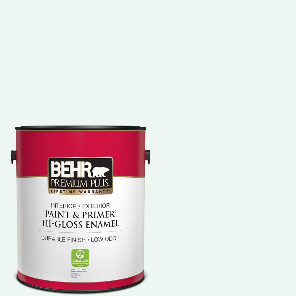 Reviews for BEHR PREMIUM PLUS 1 gal. #PPL-15 Icy Wind Hi-Gloss Enamel ...