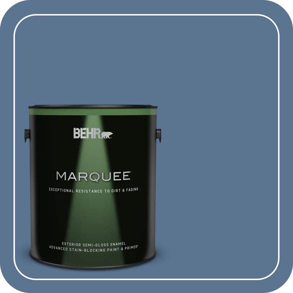 BEHR MARQUEE 1 gal. #PPU14-18 Laguna Blue Semi-Gloss Enamel Exterior ...
