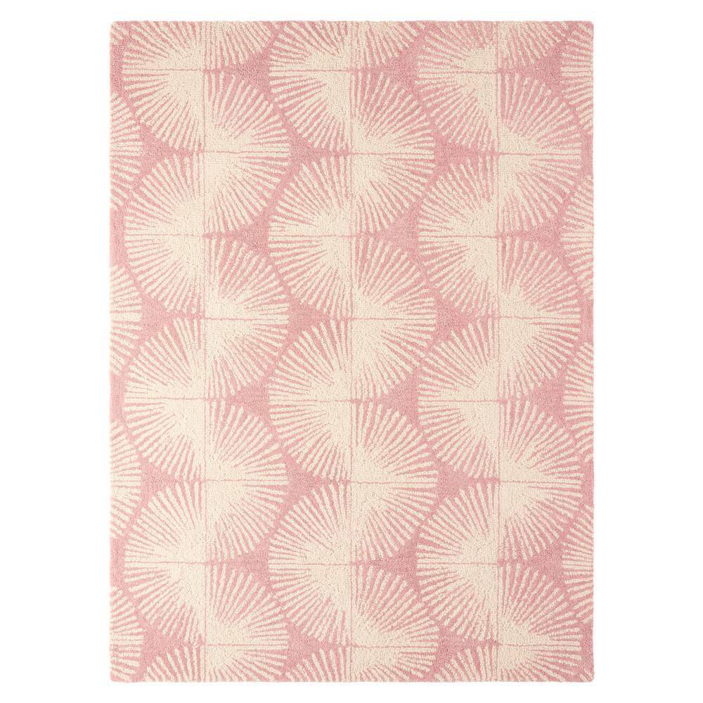 NICOLE MILLER NEW YORK Kendall Fluted Geo Handcrafted Wool Rose 6 ft. x ...