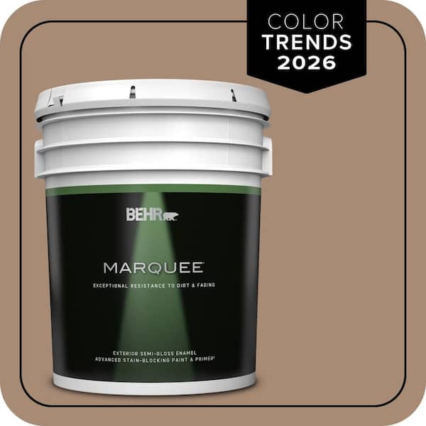 BEHR MARQUEE 5 gal. #N240-5 Rodeo Tan Semi-Gloss Enamel Exterior Paint ...