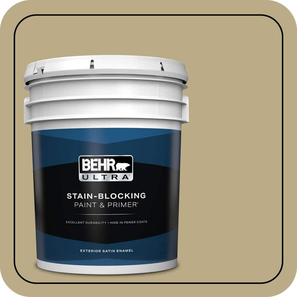 BEHR ULTRA 5 gal. #S330-4 Fennel Seed Satin Enamel Exterior Paint ...