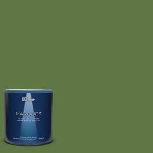 BEHR ULTRA 5 gal. #420D-7 Dill Pickle Satin Enamel Exterior Paint ...