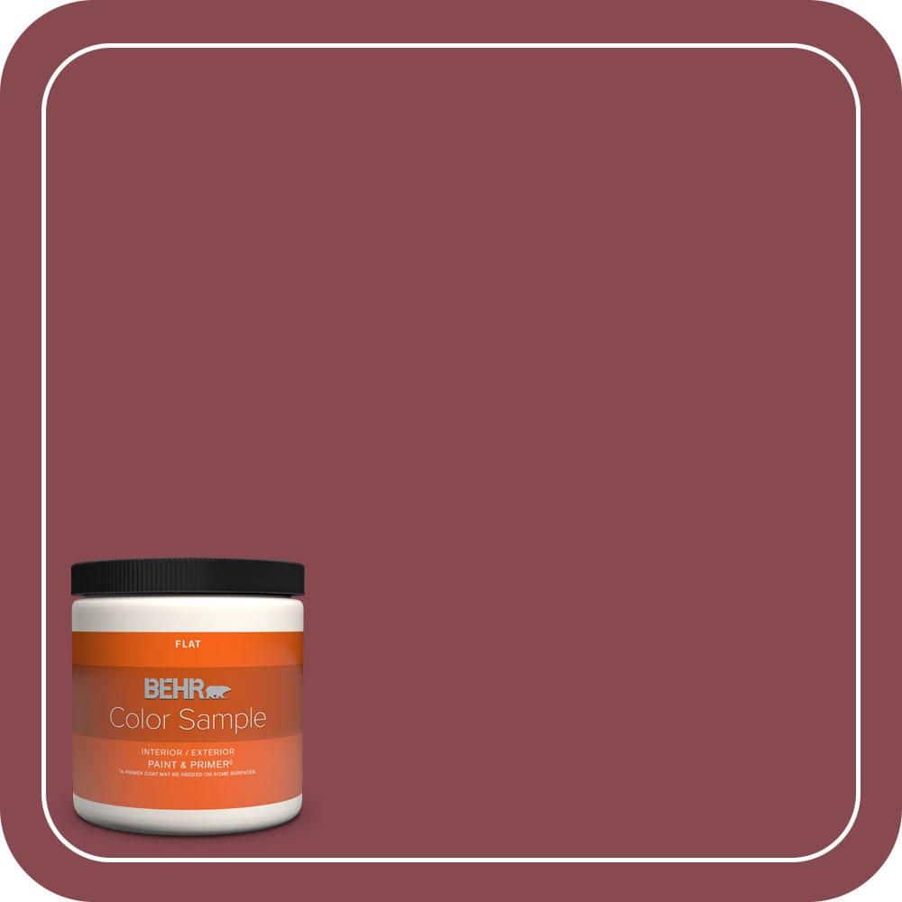 BEHR PREMIUM PLUS 8 oz. #ICC-83 Currant Jam Flat Interior/Exterior ...