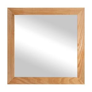 Rayne Mirrors 3 in Natural Frame (42 in. W x 33 in. H) Oak Hardwood ...