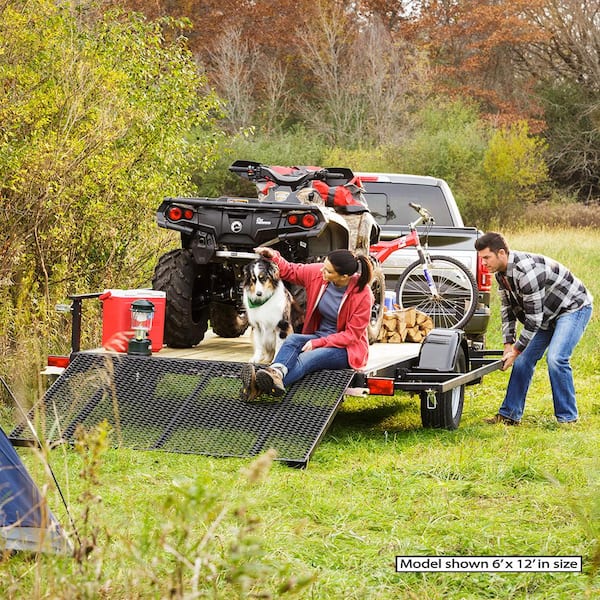 Karavan 5 ft. x 8 ft. Wood Floor Utility Trailer Kit w/Patented Drop ...
