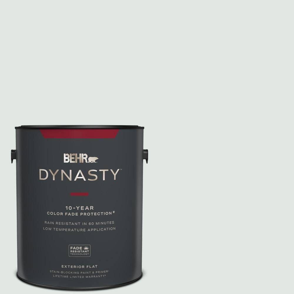 BEHR DYNASTY 1 gal. #490E-1 Glimmer Flat Exterior Stain-Blocking Paint ...
