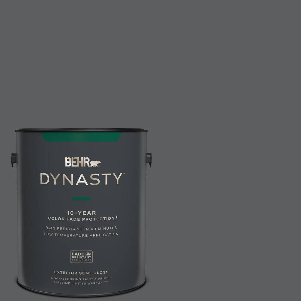 BEHR DYNASTY 1 gal. #N500-6 Graphic Charcoal Semi-Gloss Exterior Stain ... BEHR DYNASTY 1 gal. #N500-6 Graphic Charcoal Semi-Gloss Exterior Stain ...