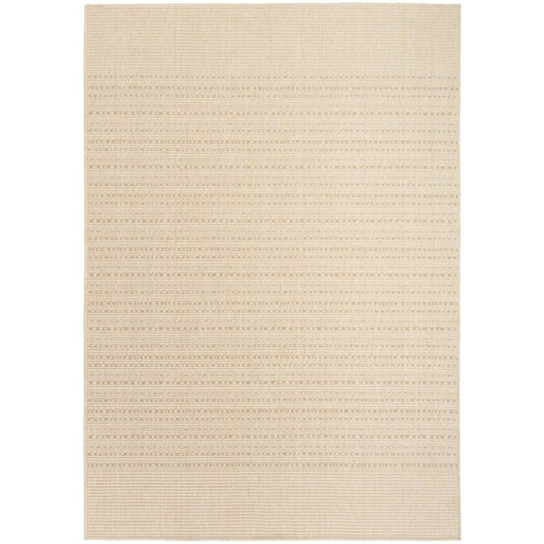 Nourison Tulum Cream 4 ft. x 6 ft. All-Over Design Contemporary Area ...