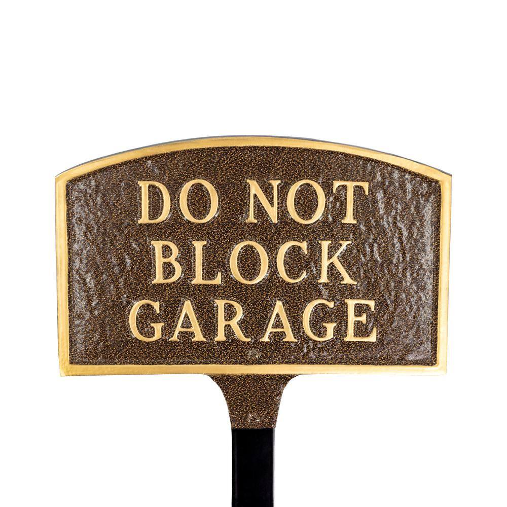 Montague Metal Products 5.5 in. x 9 in. Small Arch Do Not Block Garage ...