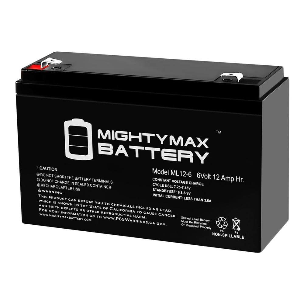 MIGHTY MAX BATTERY 6V 12AH Replacement Battery for Batman Batmobile Toy ...