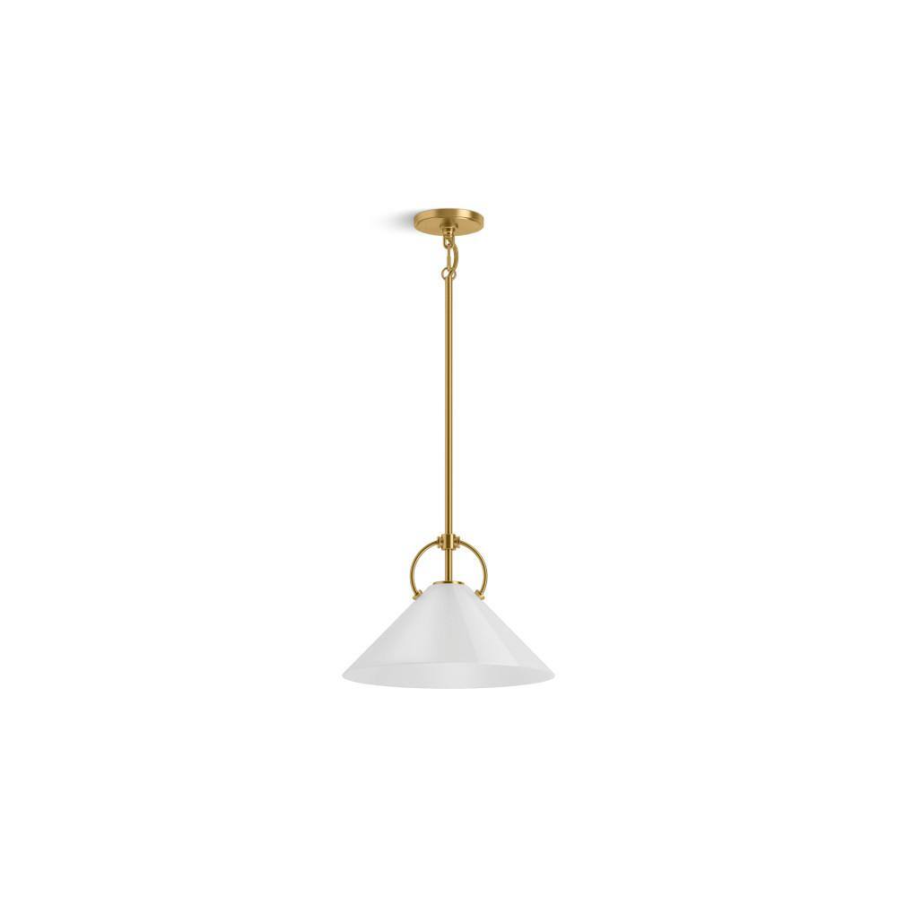 KOHLER Kernen By Studio McGee 1-Light Brushed Moderne Brass Pendant ...