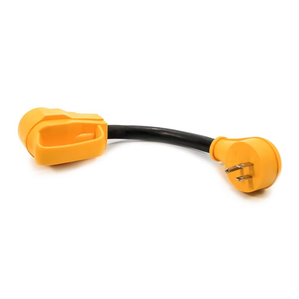 Camco 12 in. 30 Amp to 15 Amp Dogbone Adapter 55155 - The Home Depot