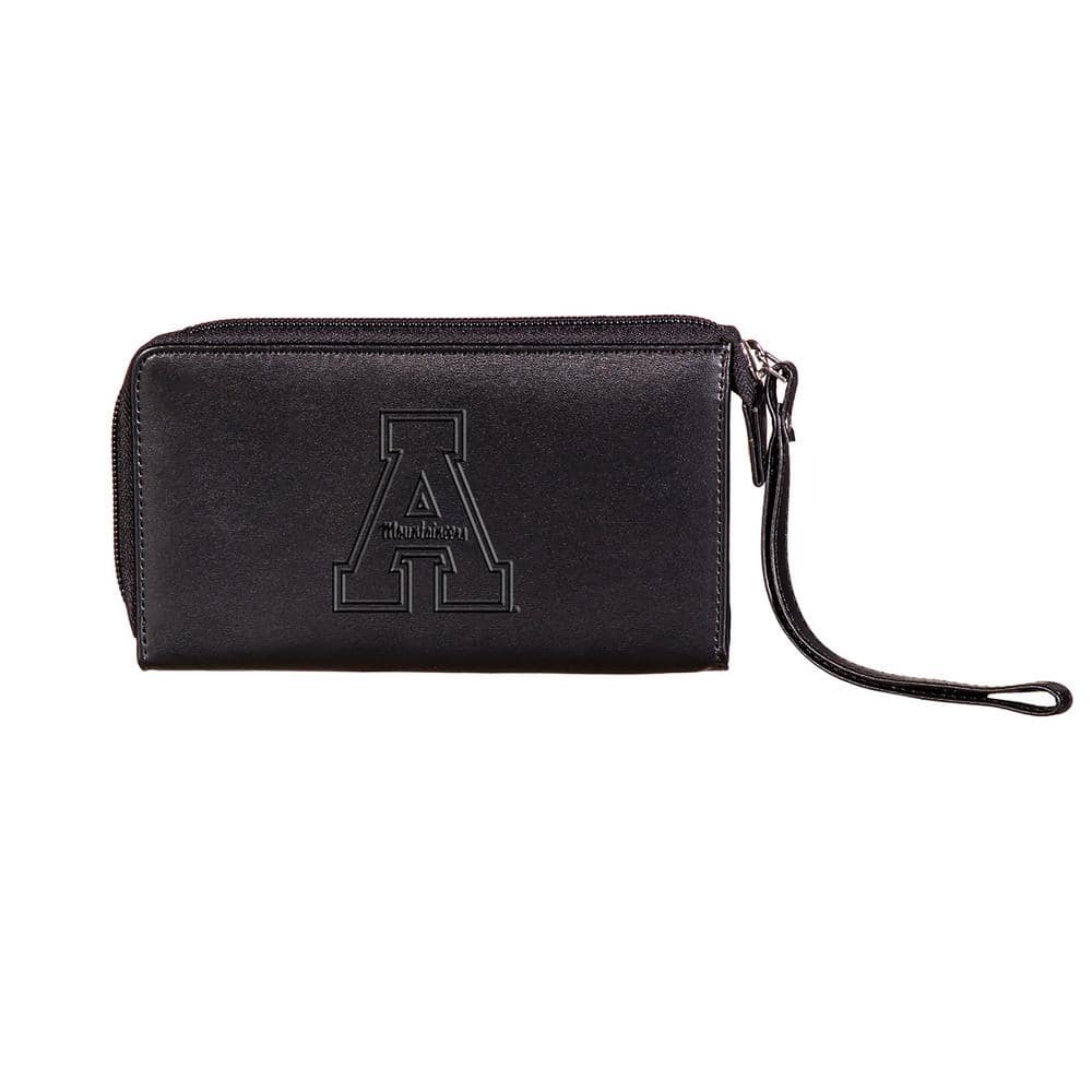 Evergreen Black Hybrid Leather Cell Phone Wristlet Wallet, Appalachian ...
