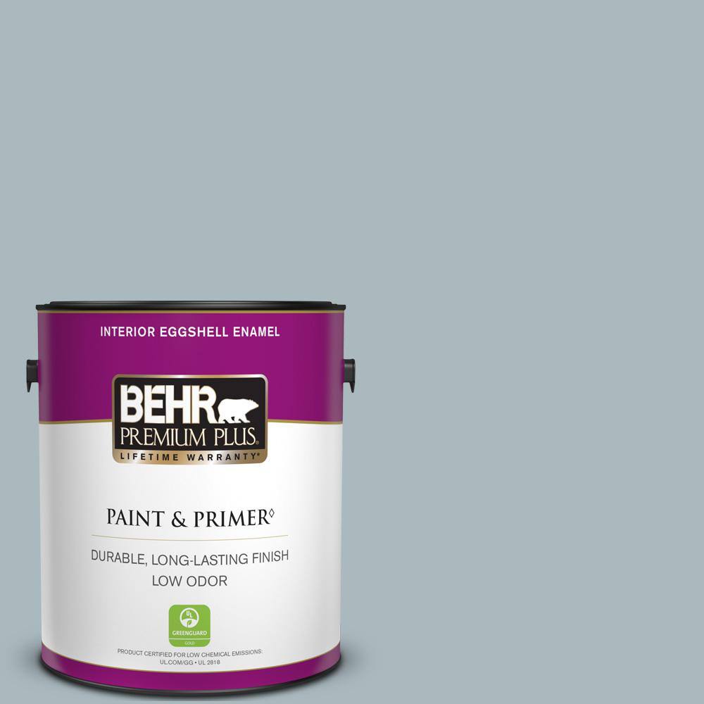 BEHR PREMIUM PLUS 1 gal. #740E-3 Prelude Eggshell Enamel Low Odor ...
