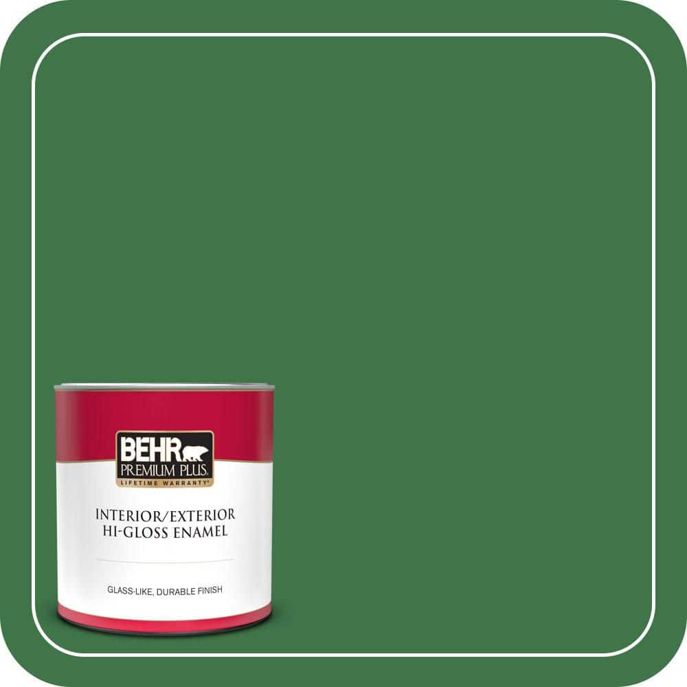 BEHR PREMIUM PLUS 1 qt. #P410-7 Grasslands Hi-Gloss Enamel Interior ...