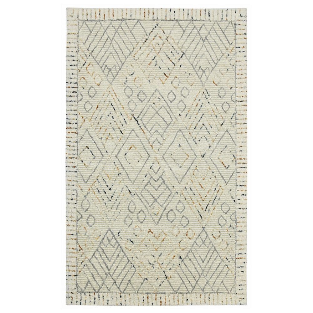 HomeRoots 8 ft. x 10 ft. Multi-Colored Wool Southwestern Hand Hooked ...
