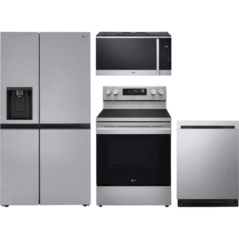 LG 27 cu. ft. Standard Depth Refrigerator with 5 Element Electric Range ...