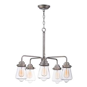 Maxim Lighting Cape Cod 21 in. W 3-Light Weathered Zinc Chandelier with ...
