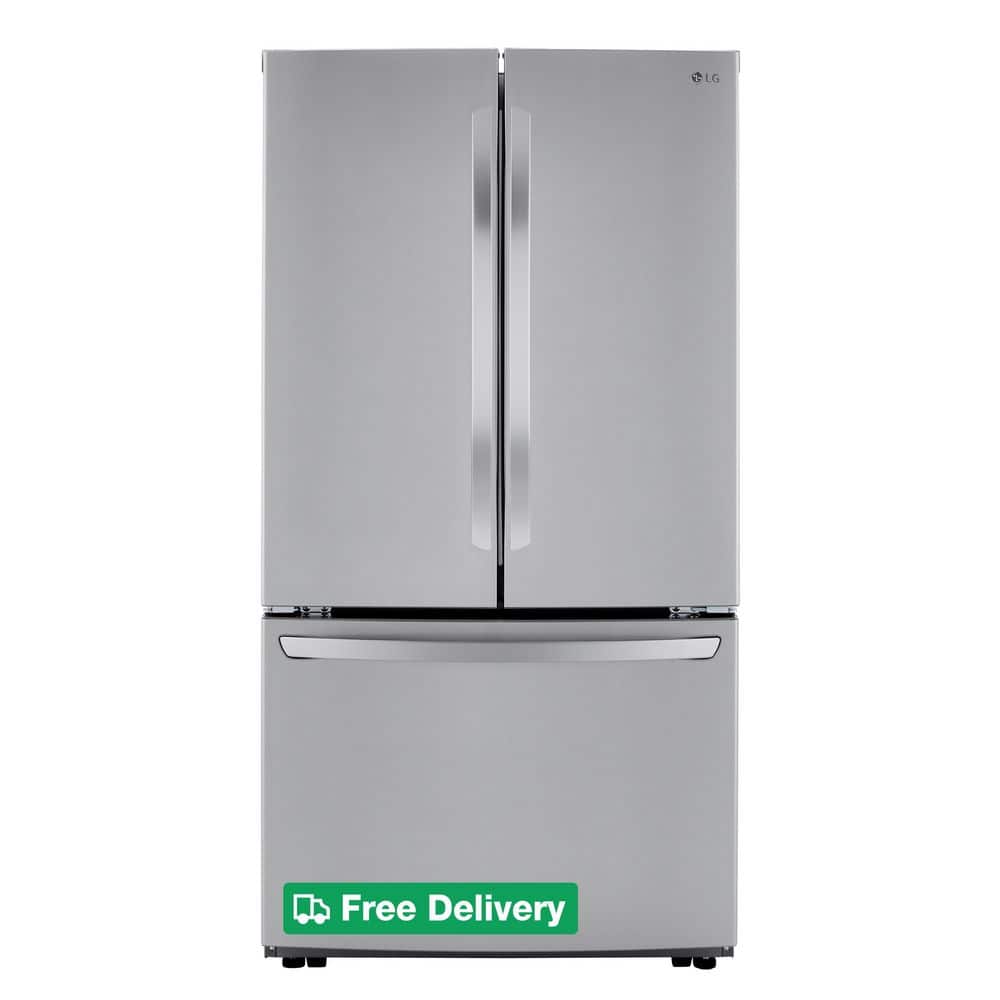LG 29 cu. ft. 3-Door French Door Refrigerator in Stainless Steel with ...