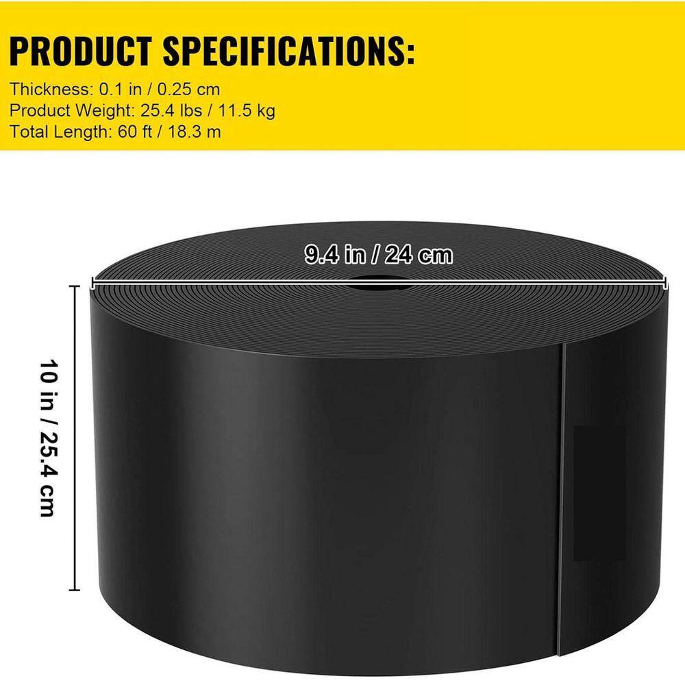 spca 60 ft Total Length ,10 in.Width, Black Plastic,Landscape Edging ...