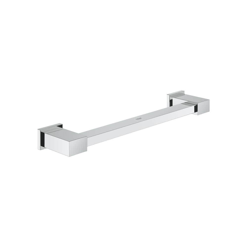 GROHE Essentials Cube 12 in. Grab Bar in StarLight Chrome 40514001 ...