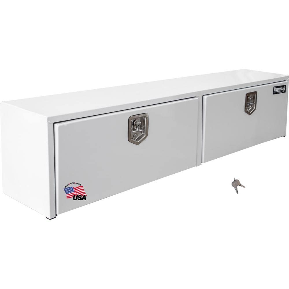 BUYERS PRODUCTS 88 White Steel Full Size Top Mount Truck Tool Box ...