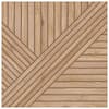 Merola Tile Tangram Wood Oak 8 in. x 8 in. Porcelain Floor and Wall ...