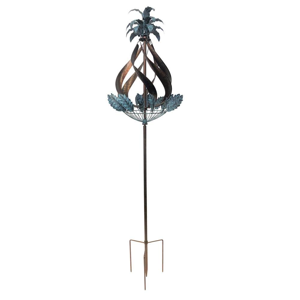 75 in. Pineapple Wind Spinner, Multi-color 74086 - The Home Depot