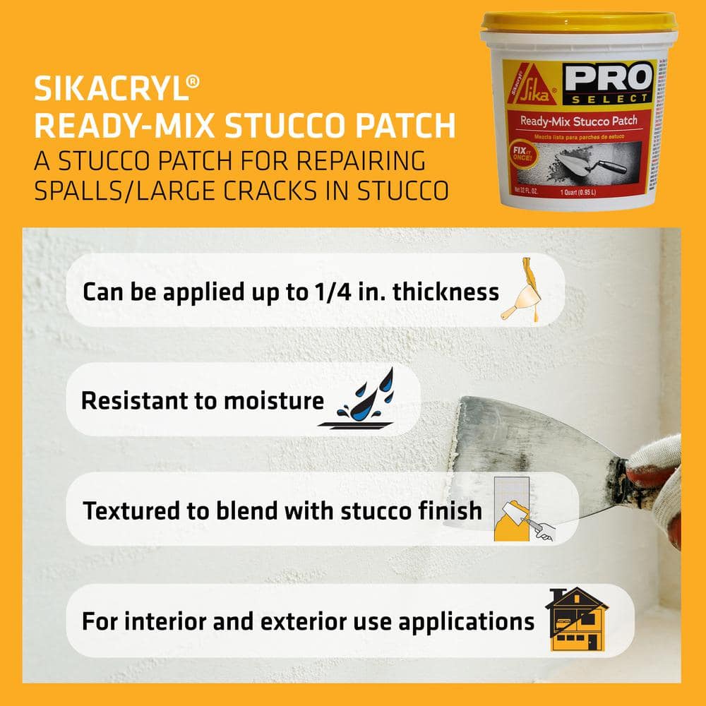 1 Qt. Ready-Mix Stucco Patch and Repair, Textured Stucco Patch Best Deals and Price History at ...