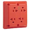 Leviton 20 Amp 125 V Hospital Grade Quadplex Outlet/Receptacle, Red (1 ...