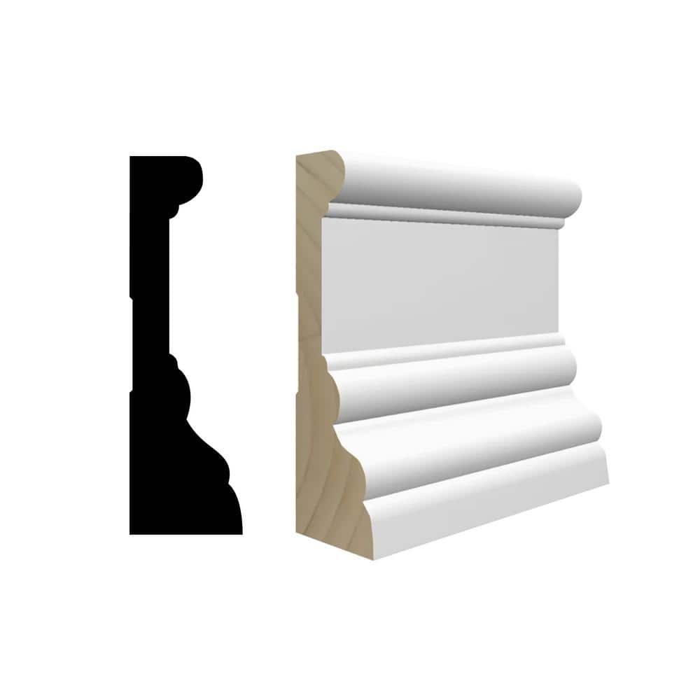 RESO RMC DEL 1 in. D x 3-1/2 in. W x 99 in. L Primed Pine Finger-Joined ...