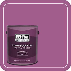 BEHR PREMIUM PLUS 8 oz. #P110-6 Wild Berry Semi-Gloss Interior/Exterior ...