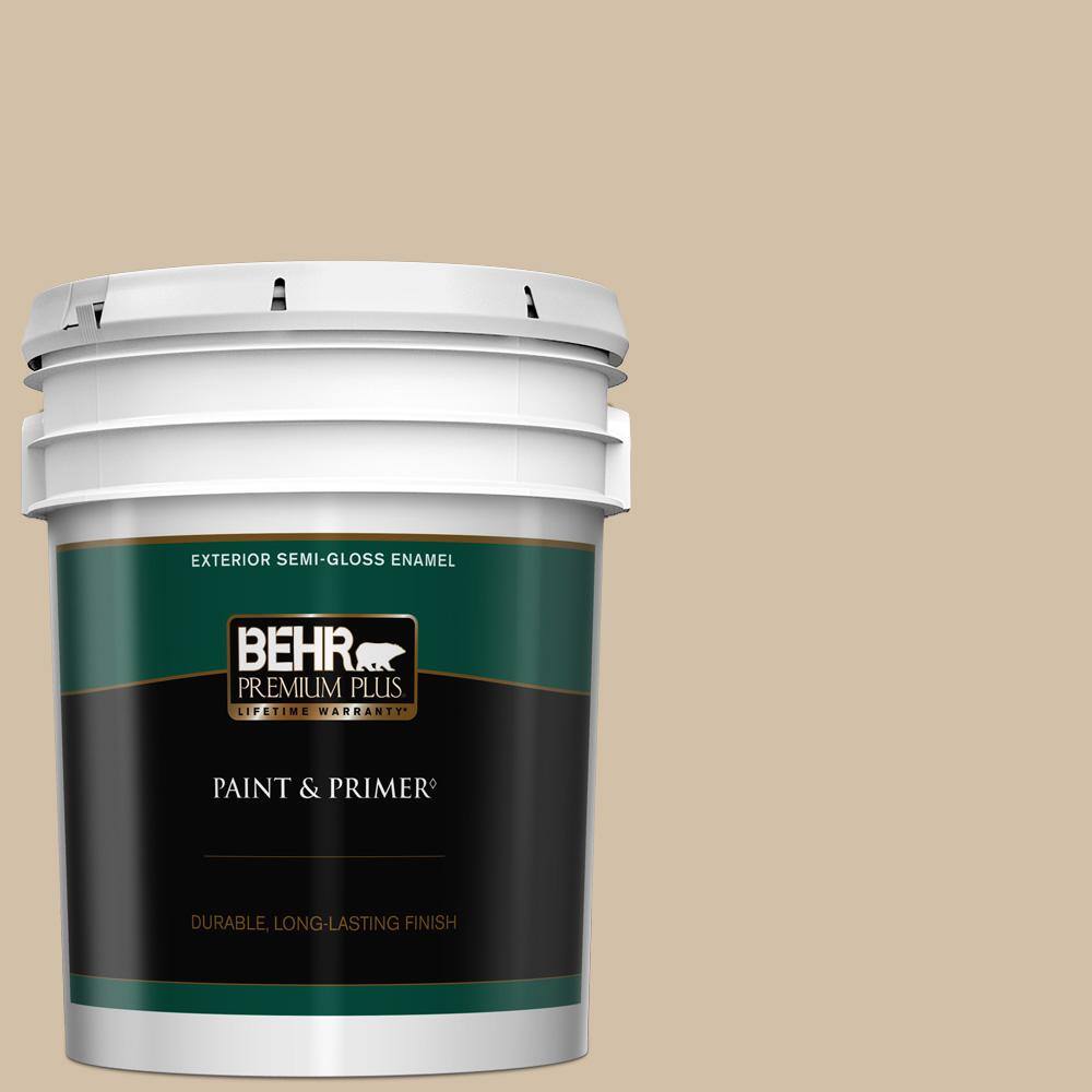 BEHR PREMIUM PLUS 5 gal. #PPU7-08 Baja Semi-Gloss Enamel Exterior Paint ...