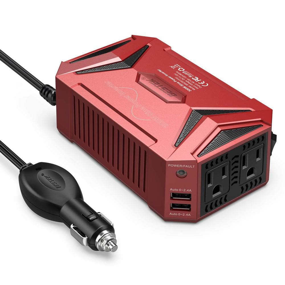 Lukyamzn Unique 300W Power Inverter DC to AC Car Charger Plug Inverter ...