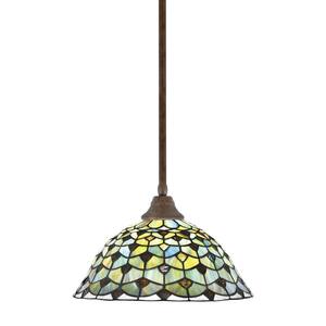 Hampton Bay Wilby 1-Light Natural Tiered Pendant Chandelier with Rattan ...