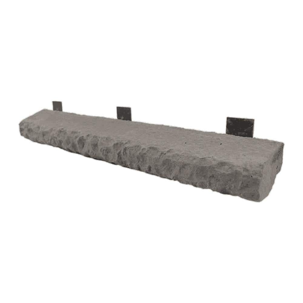 M-Rock 3 in. x 3-1/2 in. x 30 in. Gray M-Rock Concrete Chiseled Trim ...