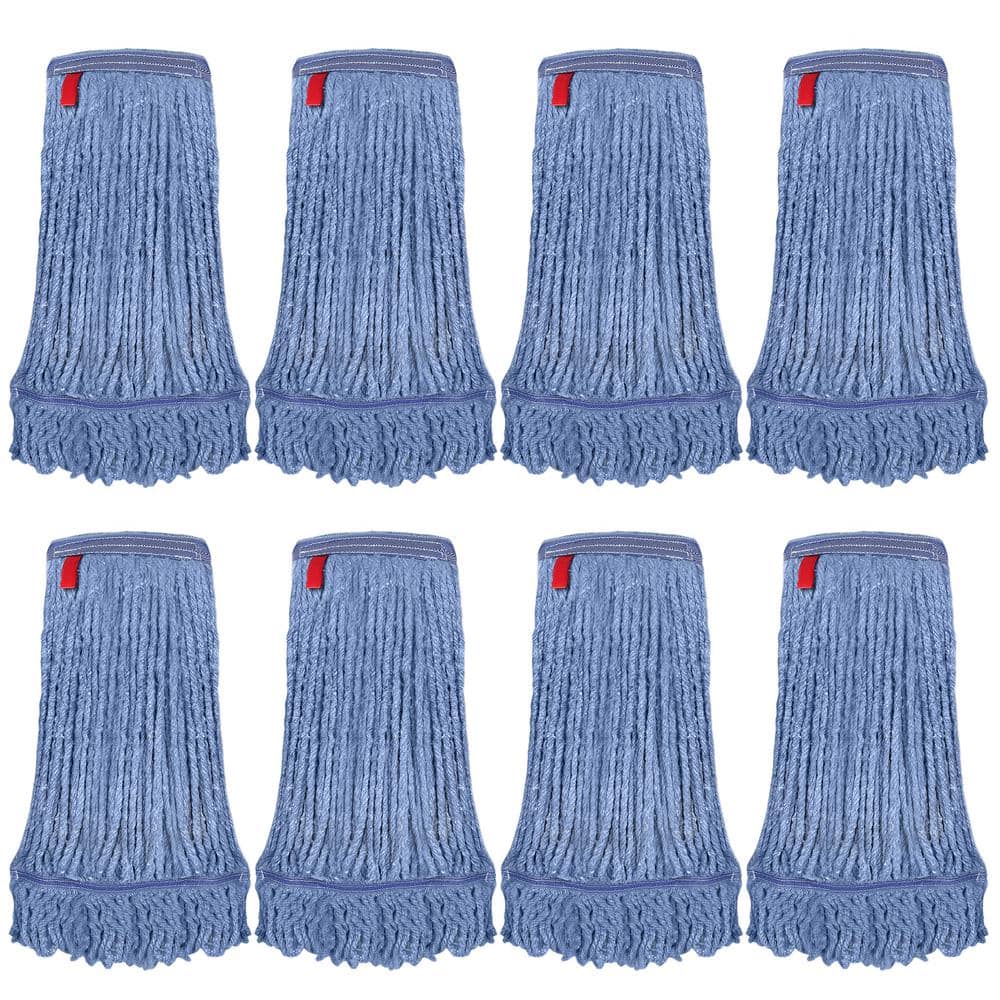 BISON LIFE 1.25 in. Loop End Commercial String Mop Blended Mop Head ...