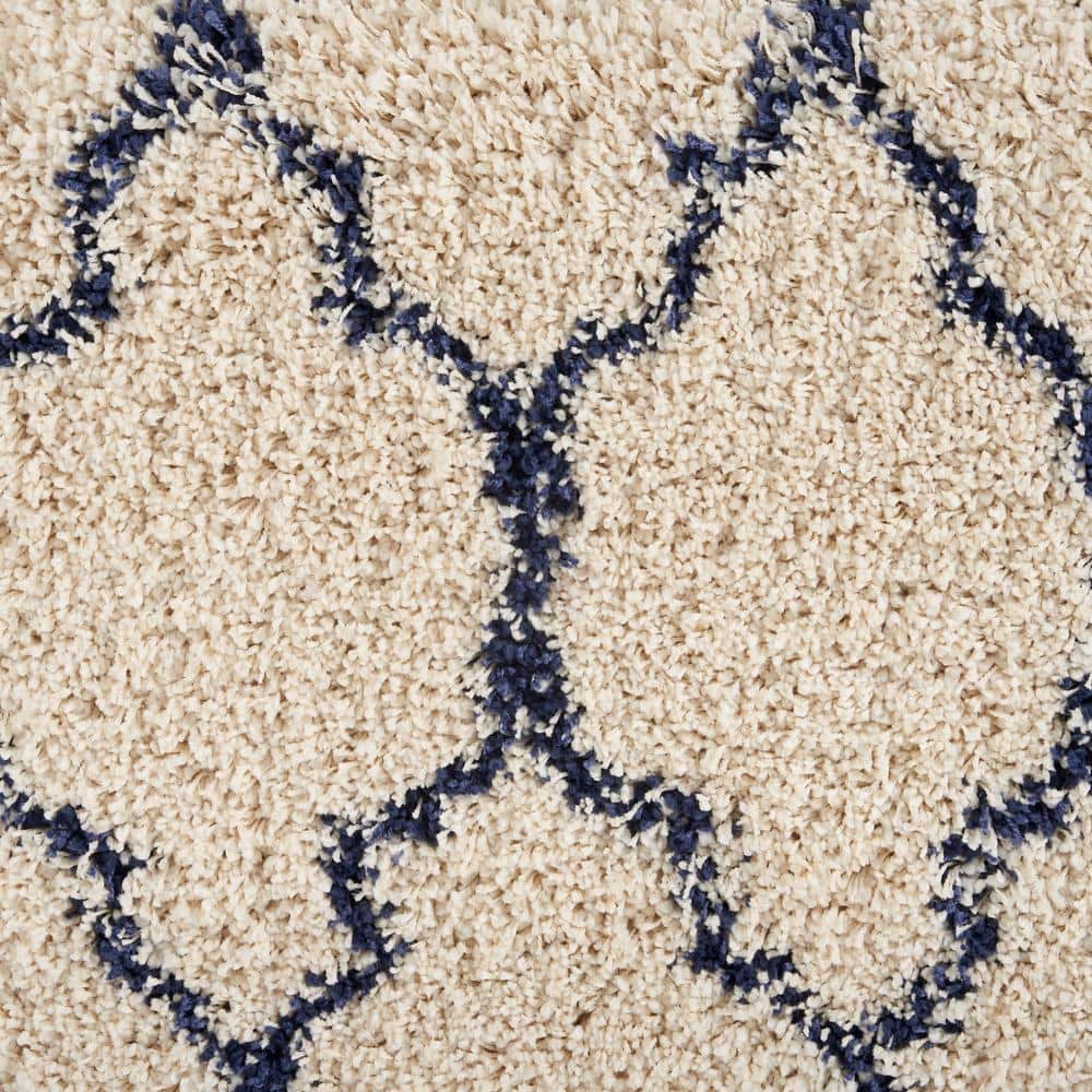 Natural Harmony Casanova Ivory/Blue Beige 13 ft. 60 oz. Polypropylene ...