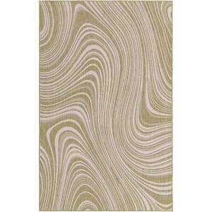 Unique Loom Outdoor Modern Pool Charcoal 9 ft. x 12 ft. Area Rug ...