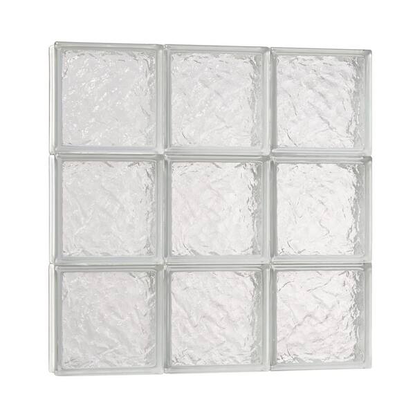 TAFCO WINDOWS 23.25 in. x 23.25 in. x 3.125 in. Ice Pattern Solid Glass ... TAFCO WINDOWS 23.25 in. x 23.25 in. x 3.125 in. Ice Pattern Solid Glass ...