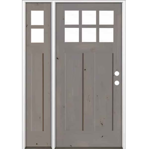 Krosswood Doors 36 in. x 80 in. Knotty Alder Right-Hand/Inswing 6 Lite ...