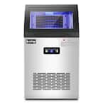 Lifeplus 100 lbs. Freestanding Ice Maker in Stainless Steel with 33 lbs ...