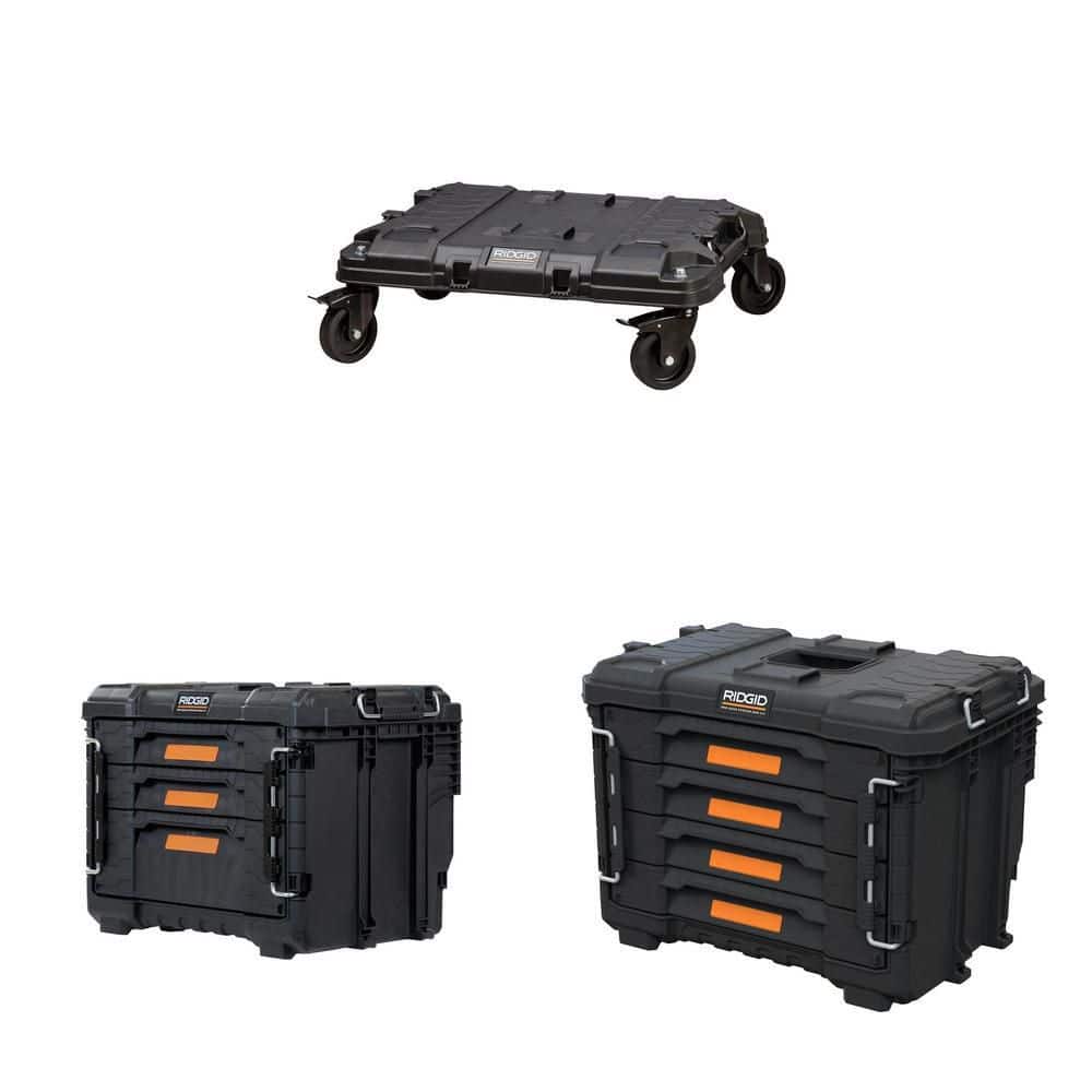 RIDGID Dolly 24 in. x 18 in. Black Tool Cart with Pro Gear System Gen 2 ...