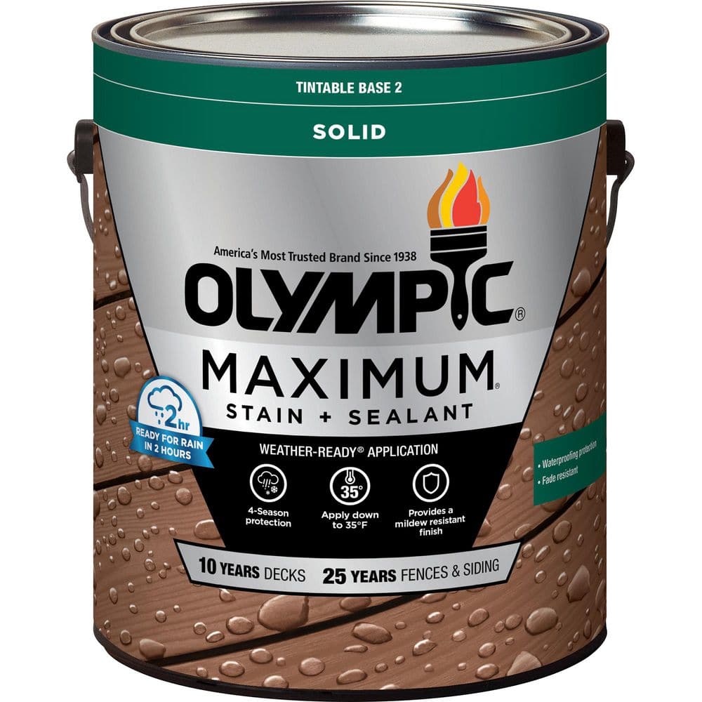 Reviews for Olympic Maximum 1 gal. Base 2 Solid Color Exterior Stain ...