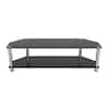AVF SDC 55 in. Black and Chrome Glass TV Stand Fits TVs Up to 65 in ...