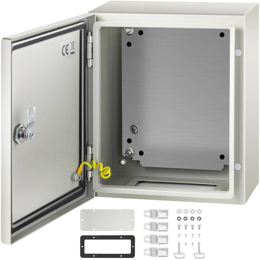 VEVOR Steel Electrical Enclosure 12 in. x 10 in. x 6 in. Reinforced ...